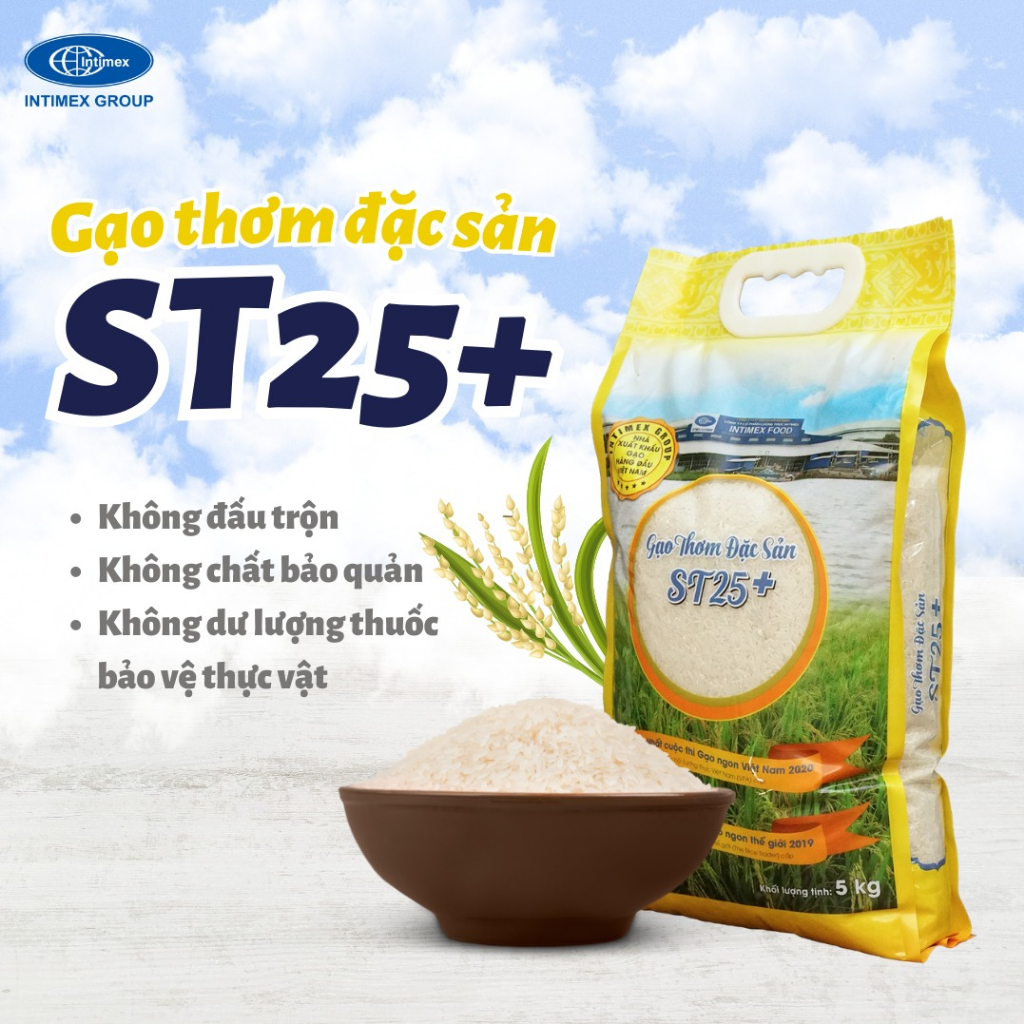 Gạo thơm đặc sản ST25+ - INTIMEX GROUP - Túi 5kg | Shopee Việt Nam