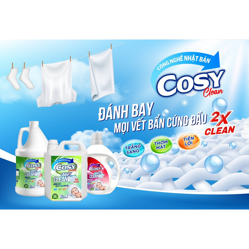 Nước Giặt COSY 3600ML ( Hàng Công Ty Chính Hãng Dùng Cho Cả Quần Áo Sơ ...