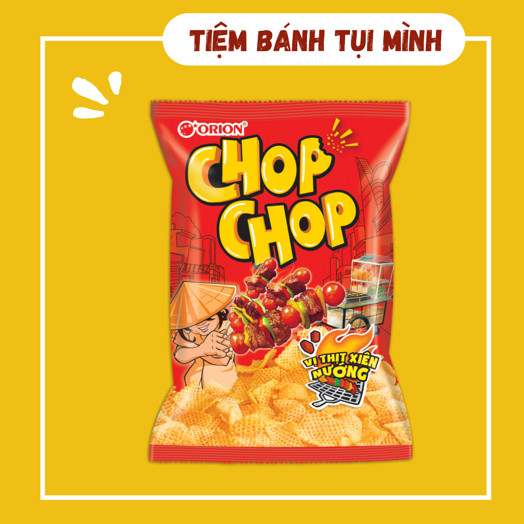 Bánh snack Chop Chop Vị thịt xiên nướng 30gram, đồ ăn vặt | Shopee Việt Nam