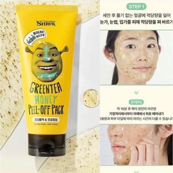 Mặt nạ lột OliveYoung DreamWorks Peel-Off Shrek Pack, Greentea Honey ...