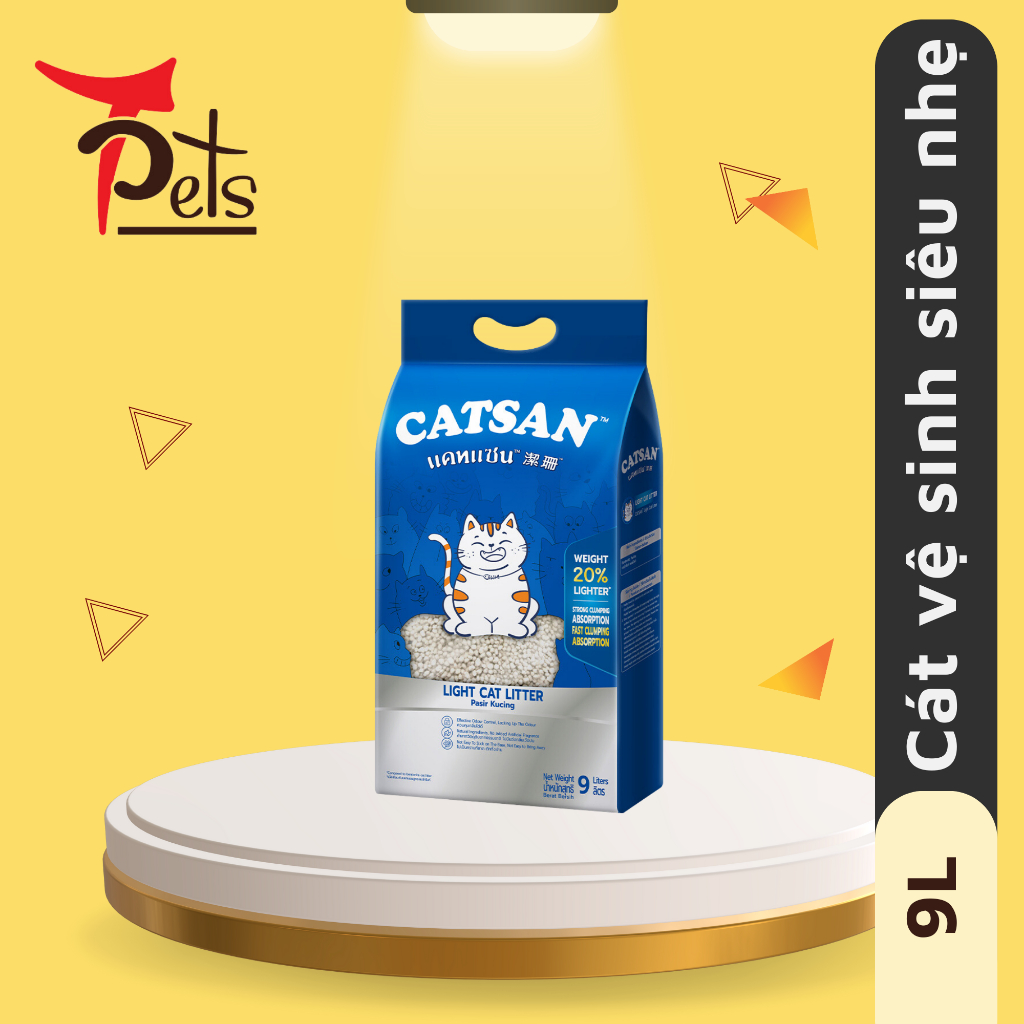 CATSAN Cát Vệ Sinh Siêu Cao Cấp Cho Mèo 9L (1 túi) | Shopee Việt Nam