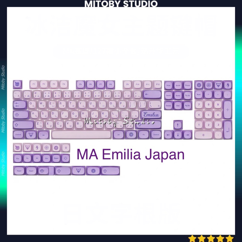 Keycap MA Emilia Ivory Soy Milk Honor Profile dùng trên nhiều layout ...