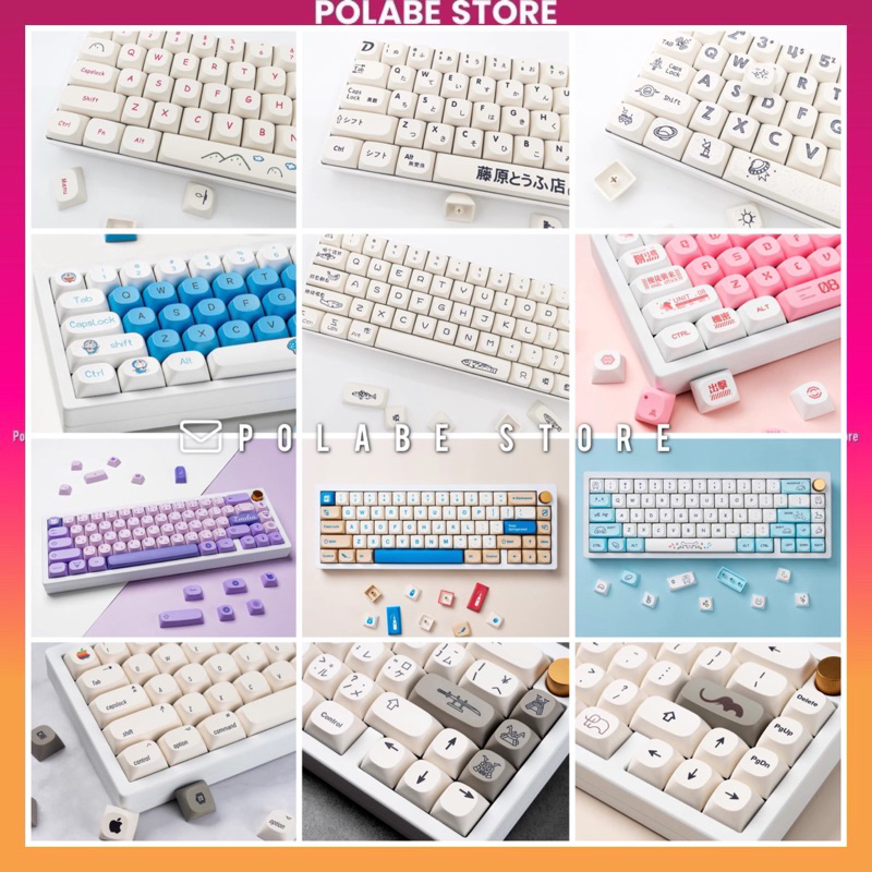 Keycap MA Ivory MA Profile Honor Frost Witch Cinnamon Dog Soy Milk PBT ...