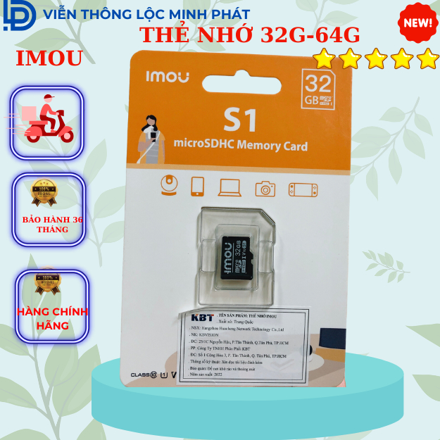 Thẻ nhớ 32GB Micr0 SD, thẻ nhớ IMOU 32GB S1 đọc 95Mb/s - Hàng chính ...