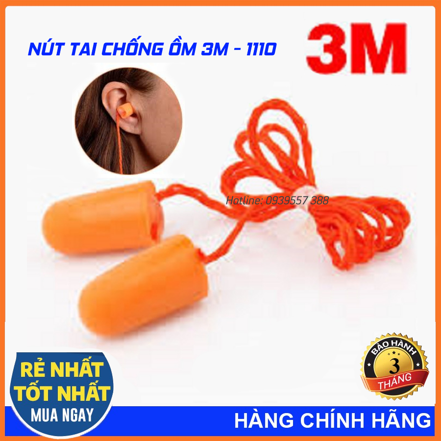 NÚT TAI CHỐNG ỒN 3M 1110 , NÚT BẢO VỆ TAI CHỐNG ỒN GIẢM TÁC ĐỘNG TIẾNG ỒN, CHỐNG BỆNH NGHỀ ...
