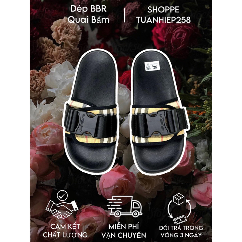 ⚡️[Hight Quality] - Dép BBR Quai Bấm - Slider BBR Quai Vải Khuy Cài ...
