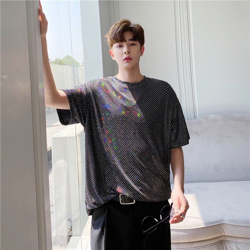 Áo thun kim sa nam ánh màu lấp lánh | Shopee Việt Nam