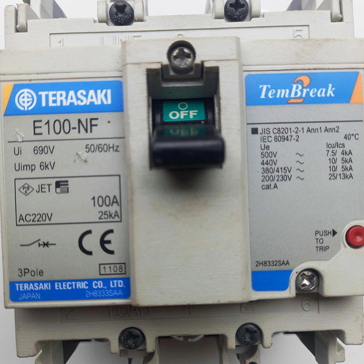 Aptomat 3 pha 380v 100A MCCB chống quá tải-cb 3 pha 380v hàng nhật bãi ...