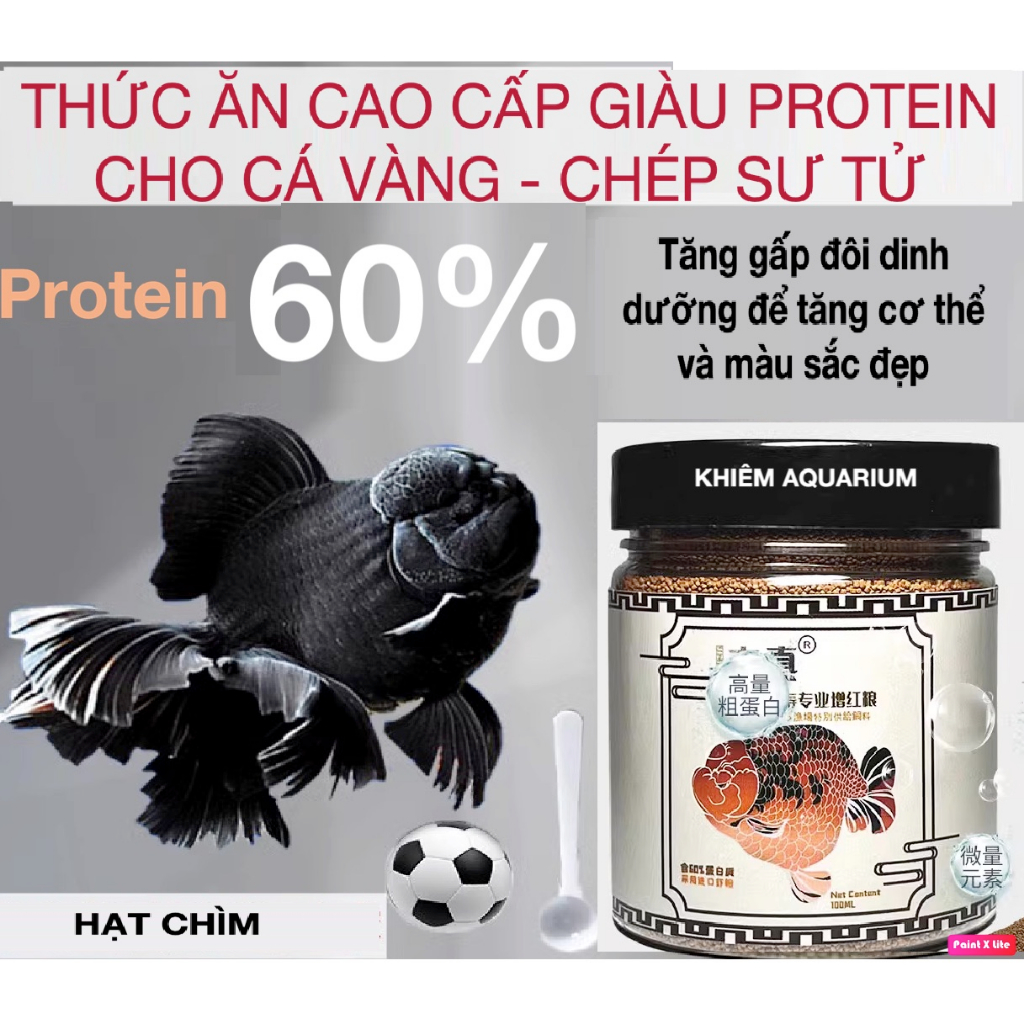 Thức ăn JIZHEN 60% ĐẠM hàm lượng đạm cao cho cá vàng giúp cá lớn nhanh ...