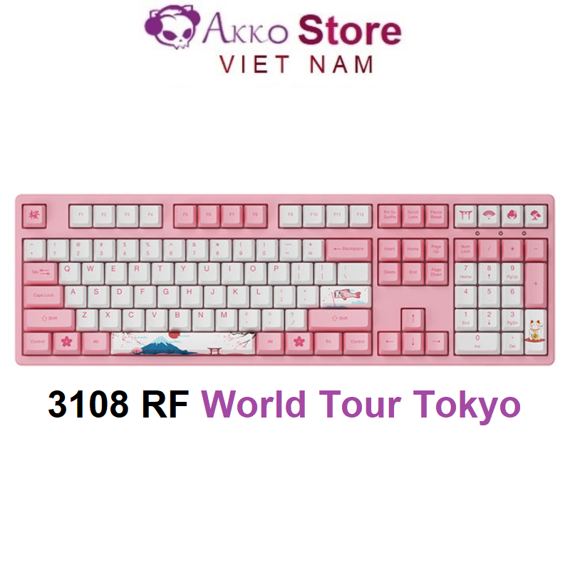 Bàn phím cơ AKKO 3108 RF World Tour Tokyo ( Dual-mode / AKKO sw v3 ) | Shopee Việt Nam