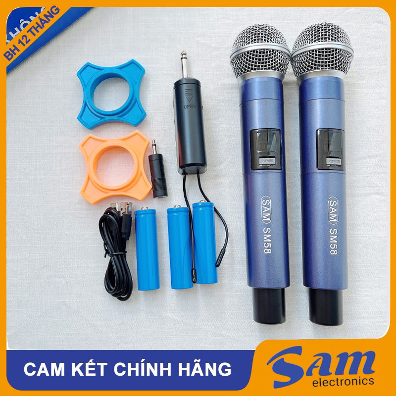 MIC KHÔNG DÂY ĐA NĂNG SAM SM58 dành cho mọi thiết bị karaoke | Shopee ...