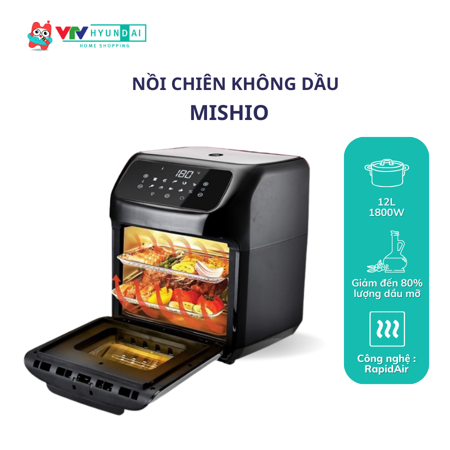 Lò Chiên Không Dầu Điện Tử MISHIO MK281 (12L) | Shopee Việt Nam