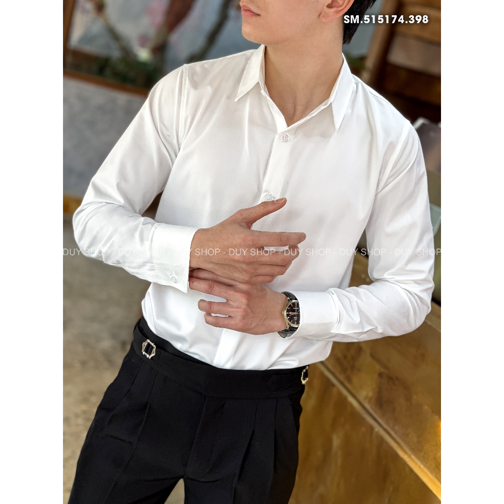 Áo Sơ mi Nam HMD trắng trơn cúc 515174 DUYSHOP Menswear {DS-300 ...