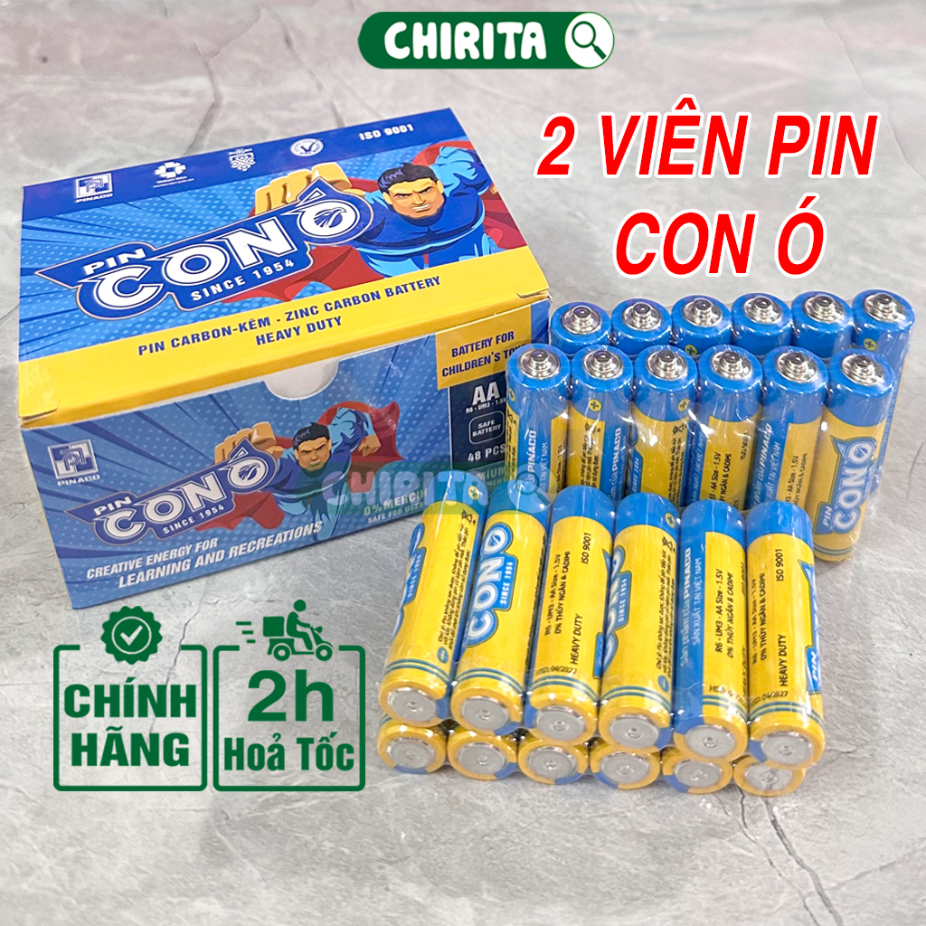 Pin AA Con Ó 2 Viên CHÍNH HÃNG 1.5V - Pin Tiểu 2A Cho Chuột Không Dây ...
