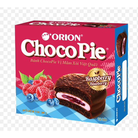 Bánh Orion Chocopie Mâm Xôi Việt Quốc 360g (12 gói) | Shopee Việt Nam