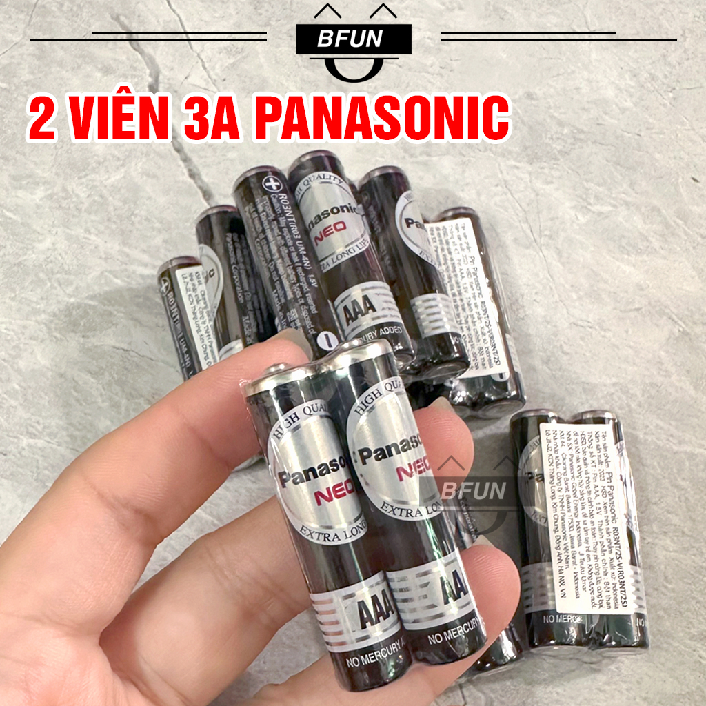 Pin Tiểu AAA Panasonic 2 Viên CHÍNH HÃNG 1.5V- Pin 3A cho Remote,Đèn ...