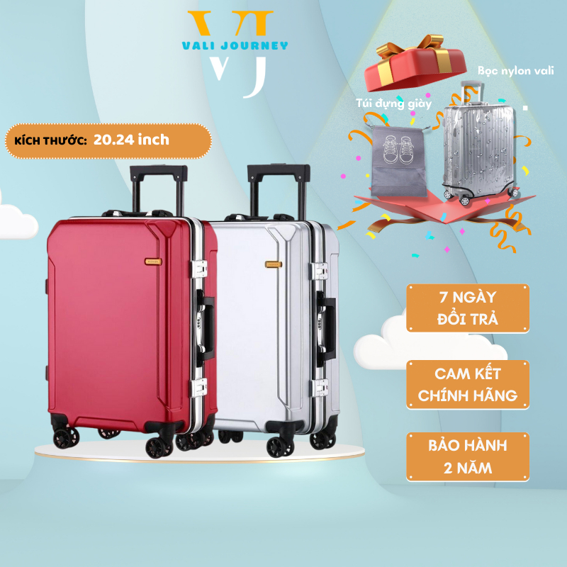 Vali du lịch kéo 20/24 inch-Vali cao cấp nhựa ABS bền chắc, thiết kế ...