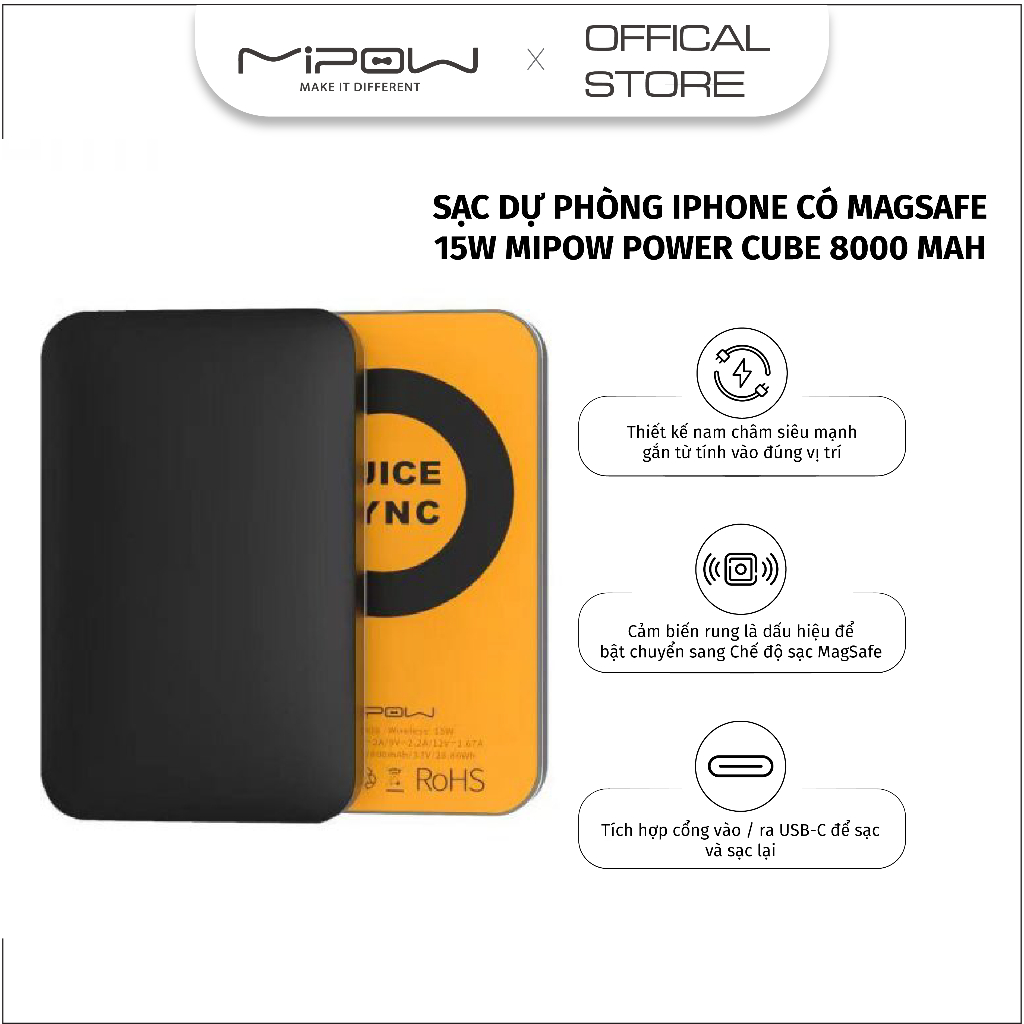 Pin sạc dự phòng Mipow Power Cube 8000 mAh | Shopee Việt Nam