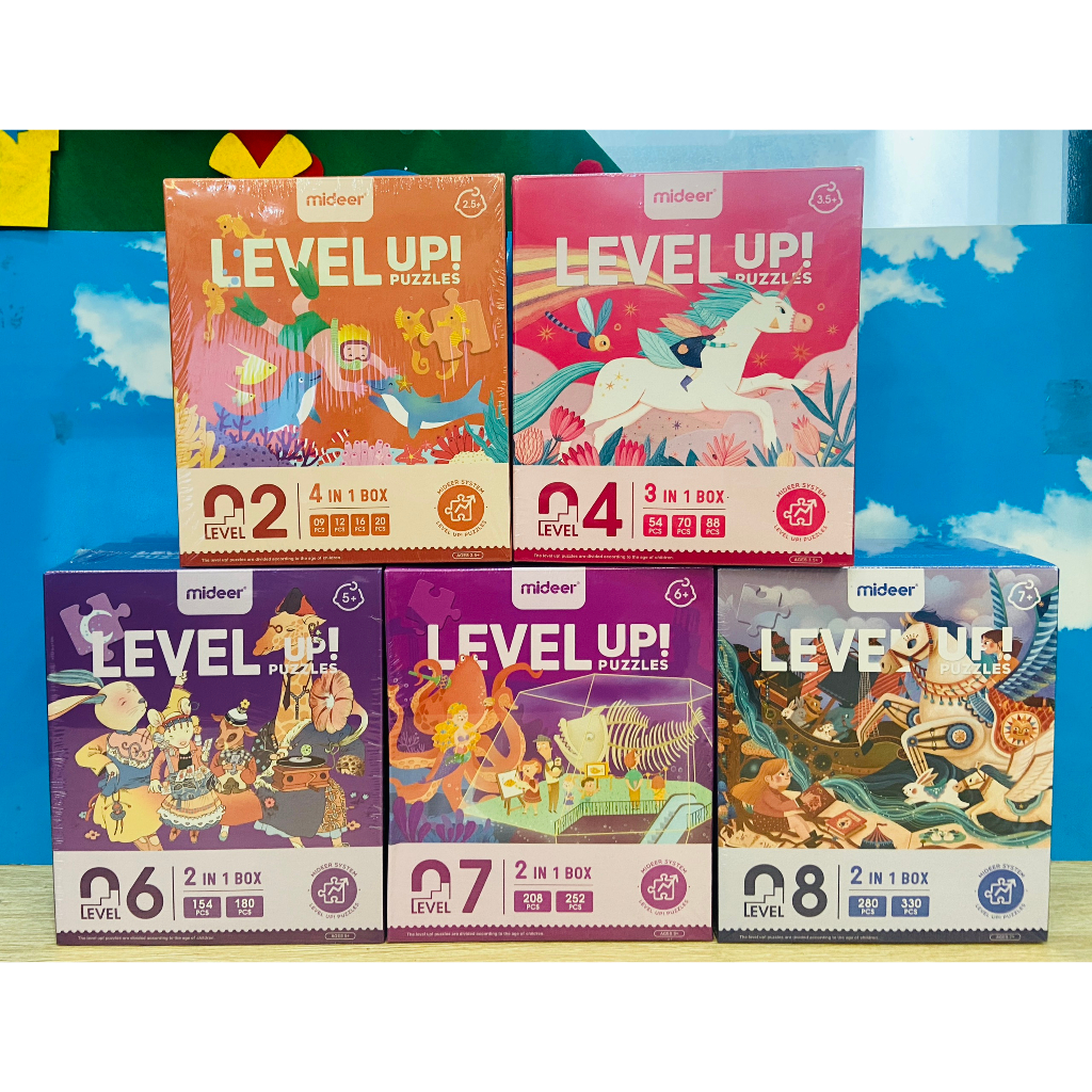 Bộ xếp hình nhiều cấp độ cho bé - Mideer Level Up Puzzle chính hãng đồ ...