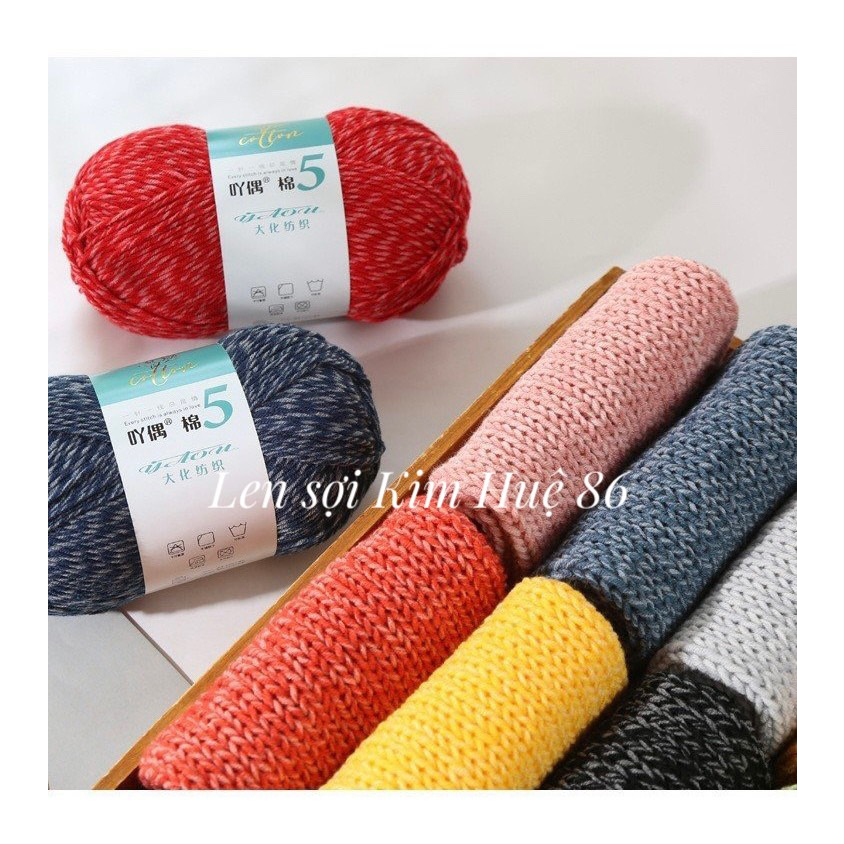 Len Cotton Đốm trắng cuộn 100g | Shopee Việt Nam