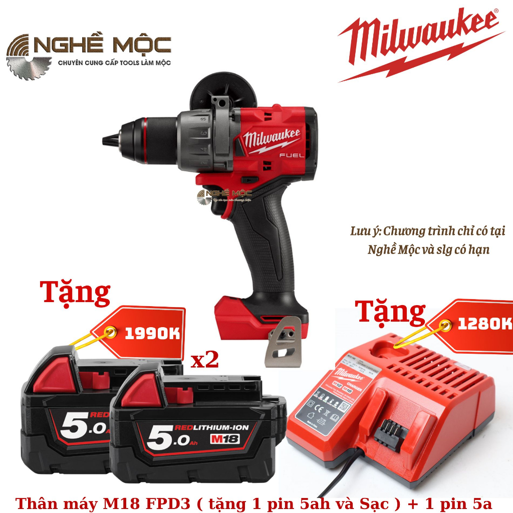 Bộ máy khoan động lực M18 FPD3 Milwaukee khoan Milwaukee FPD3 chính ...