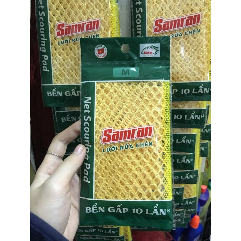 Miếng rửa bát đĩa SAMRAN chống trầy xước, lưới rửa chén bát cao cấp - Lưới Rửa Chén Bát Samran ...