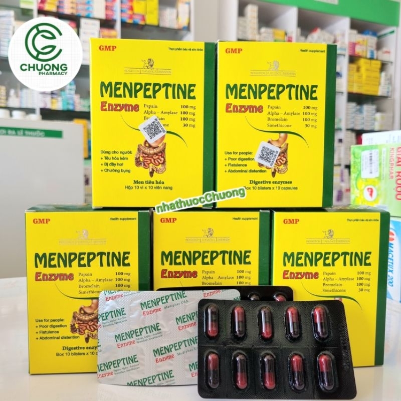 MENPEPTINE Men hỗ trợ tiêu hóa - hộp 100 viên | Shopee Việt Nam