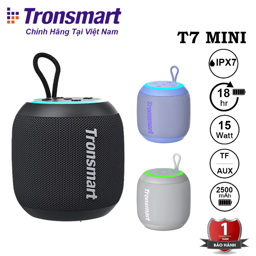 Loa Bluetooth Tronsmart T7 Mini 15W TWS Chống Thấm Nước IPX7 Chế Độ Hỗ ...