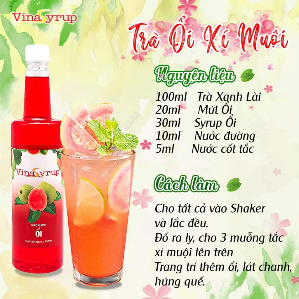 [Hàng Cao Cấp Loại 1]Siro Vina Syrup Chai 750ml - Syrup Làm Trà Trái Cây Đủ Các Mùi Vị | Shopee ...