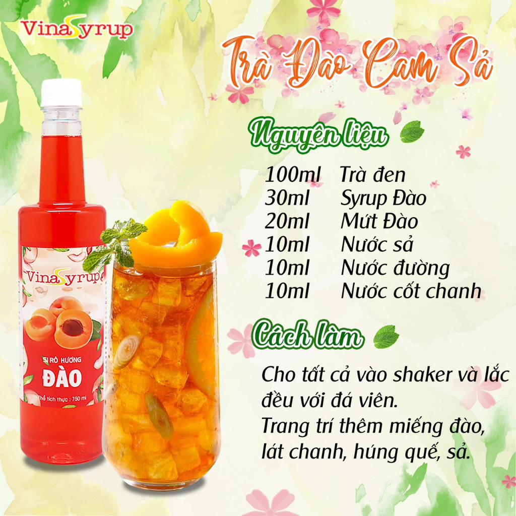 [Hàng Cao Cấp Loại 1]Siro Vina Syrup Chai 750ml - Syrup Làm Trà Trái Cây Đủ Các Mùi Vị | Shopee ...