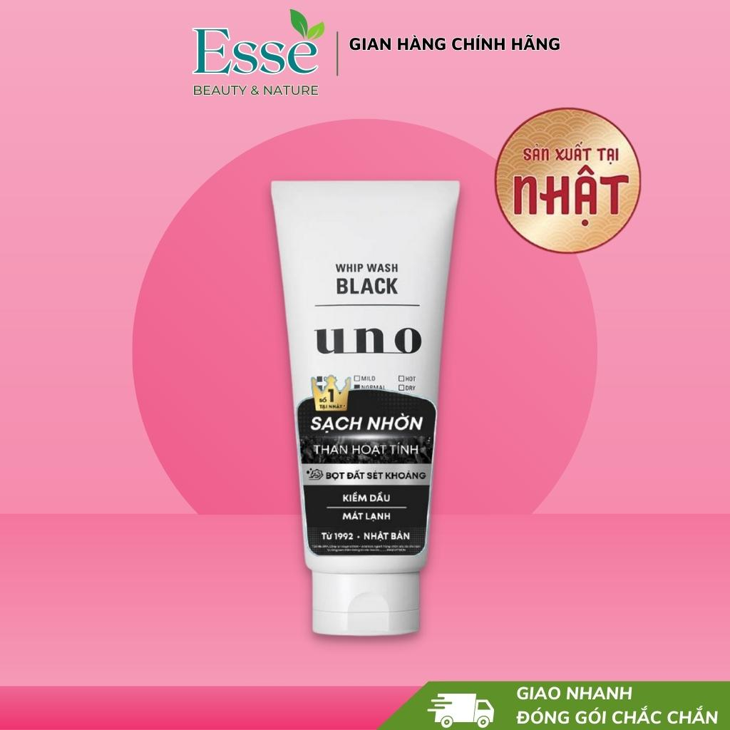 Sữa rửa mặt tạo bọt cho Da Dầu UNO Whip Wash Black 130g giúp Sạch nhờn, ngừa mụn - srm cho nam ...