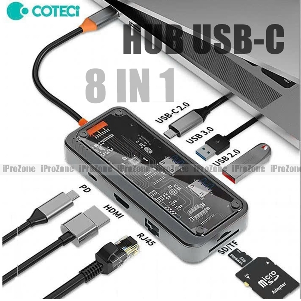COTECI Punk 8 in 1 Docking Station – HUB chuyển đổi Type C ra HDMI 4K ...