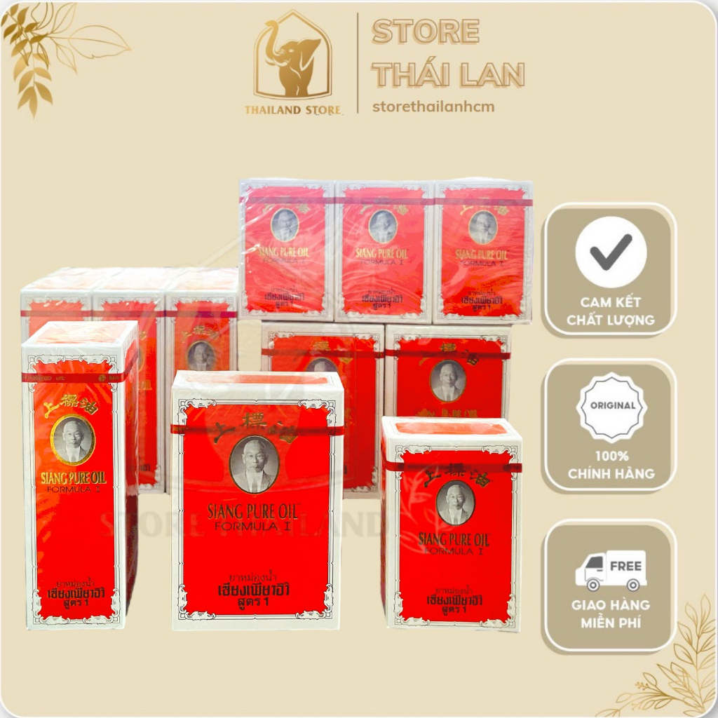 [COMBO 1 LỐ 12] Dầu Gió SIANG PURE OIL formula I Thái Lan | Cam 3cc ...