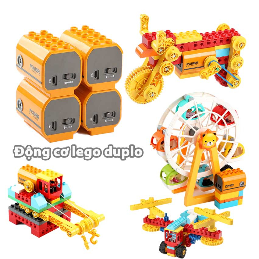 Động cơ gạch Le-go Duplo tương thích 9556 3 chế độ sạc bằng USB chạy ...