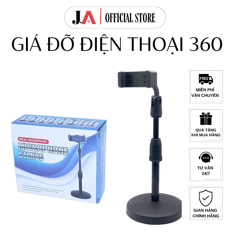 Giá Đỡ Điện Thoại Đa Năng, Kẹp Điện Thoại Zoay 360 Độ Để Bàn Cao Cấp ...
