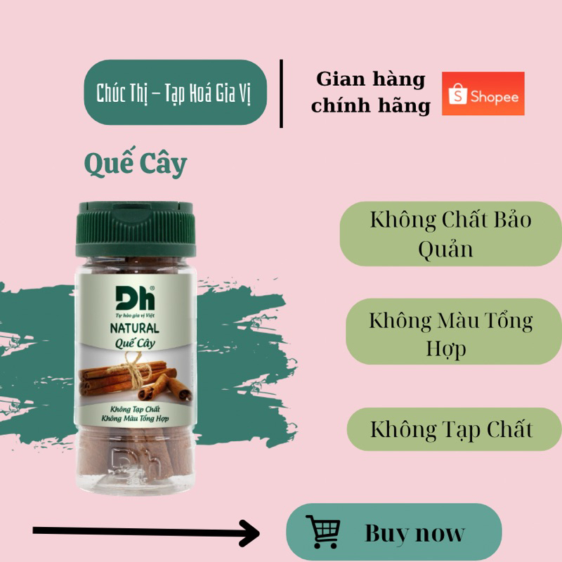 QUẾ CÂY NATURAL DH FOODS - 20G | Shopee Việt Nam