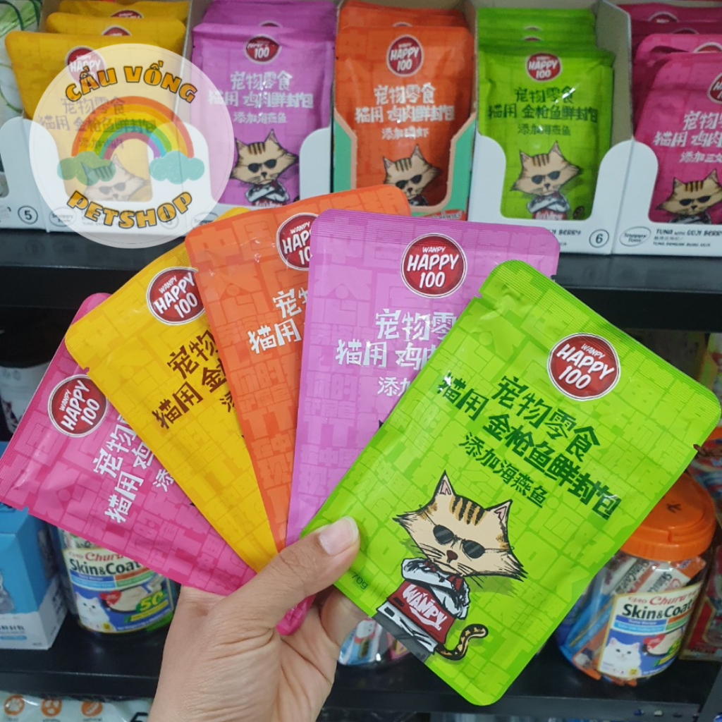 [Hỏa Tốc] Pate WANPY HAPPY 100 cho mèo - Gói 70g | Shopee Việt Nam