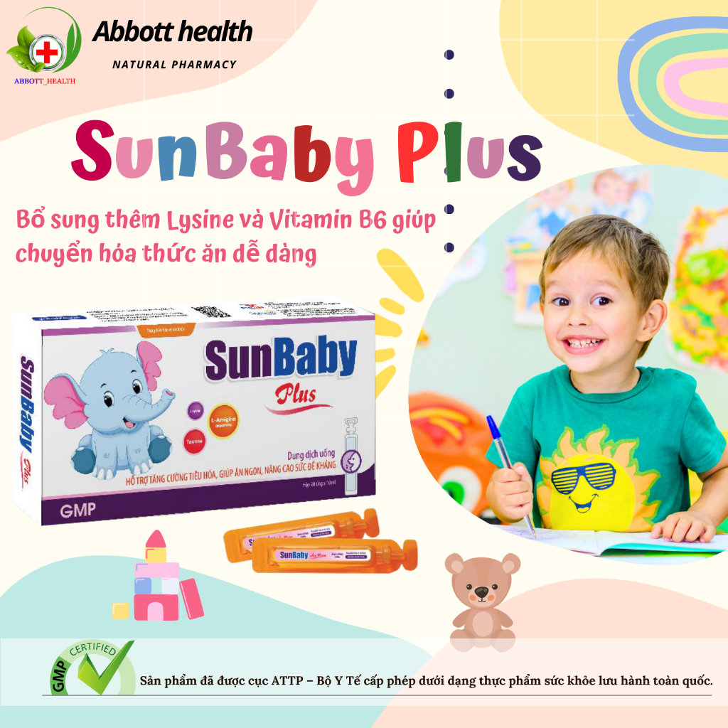 Sunbaby Plus, hỗ trợ tăng cường hệ tiêu hóa, giúp ăn ngon | Shopee Việt Nam