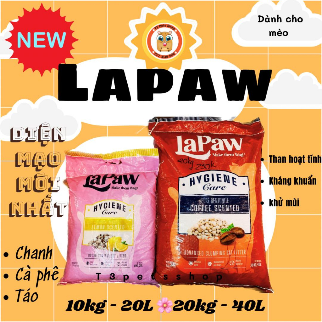 cát Lapaw than hoạt tính 10kg và 20kg dành cho mèo - T3 PETS SHOP ...