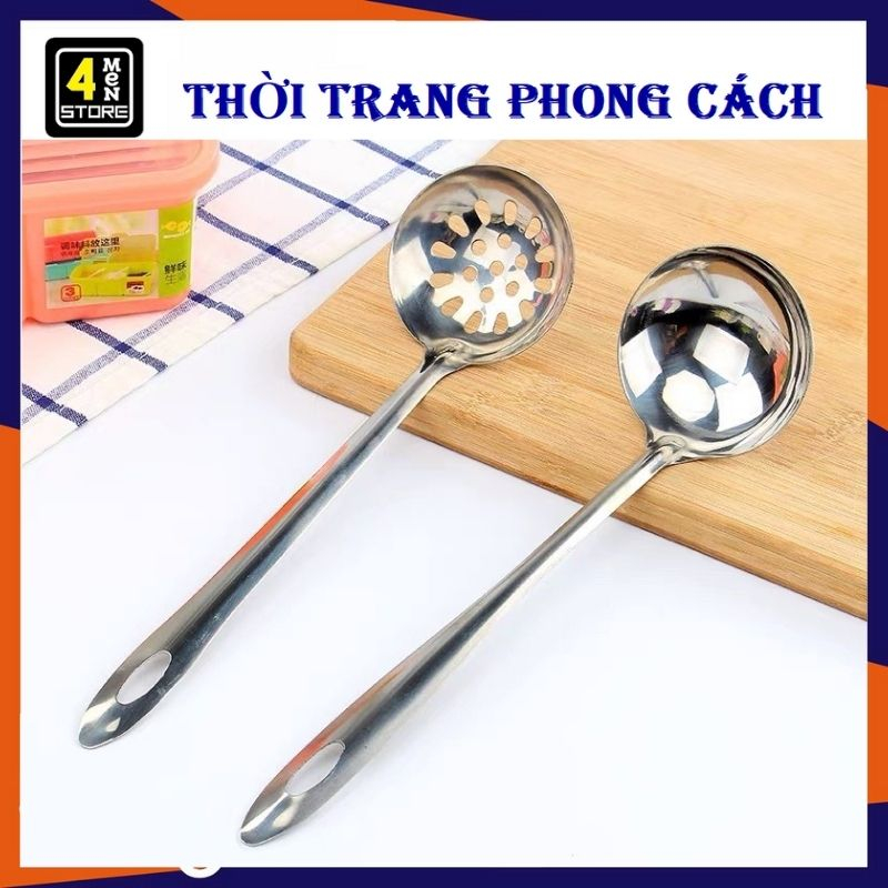 Muôi Vá Múc Canh Inox / Muôi Thủng Vớt Thức Ăn Topping Đồ Lẩu - Muỗng ...