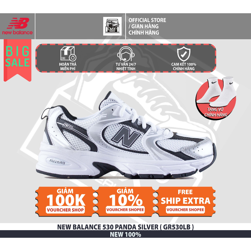[ HÀNG CHÍNH HÃNG ] Giày New Balance 530 PANDA ( GR530LB ) - REAL ...