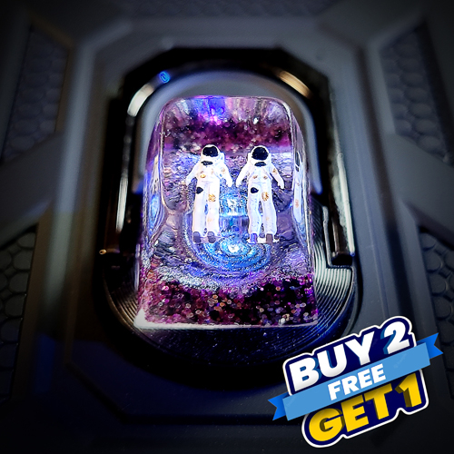 Galaxy keycap, keycap phi hành gia đôi, nút bàn phím cơ phi hành gia ...