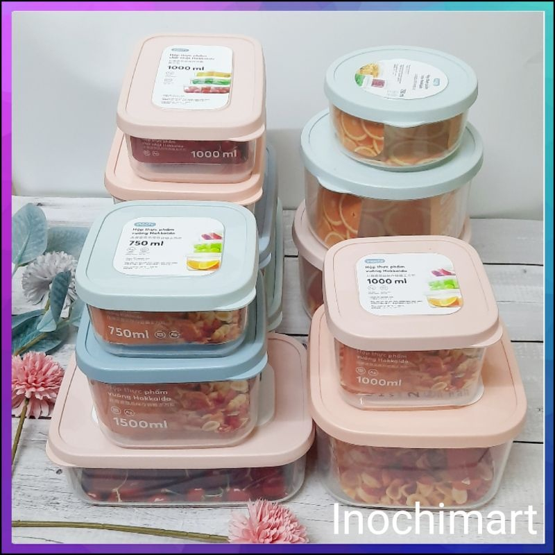 Hộp thực phẩm Inochi Hokkaido 500ml, 750ml,1000ml,1500ml,2000ml ...