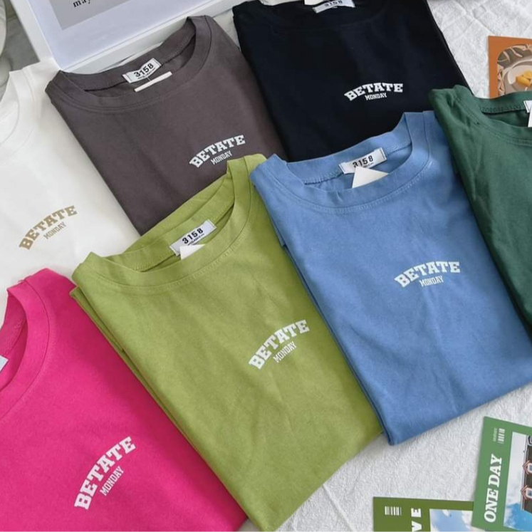 Áo thun nam nữ form rộng mẫu BETATE áo phông cotton 3158 | Shopee Việt Nam