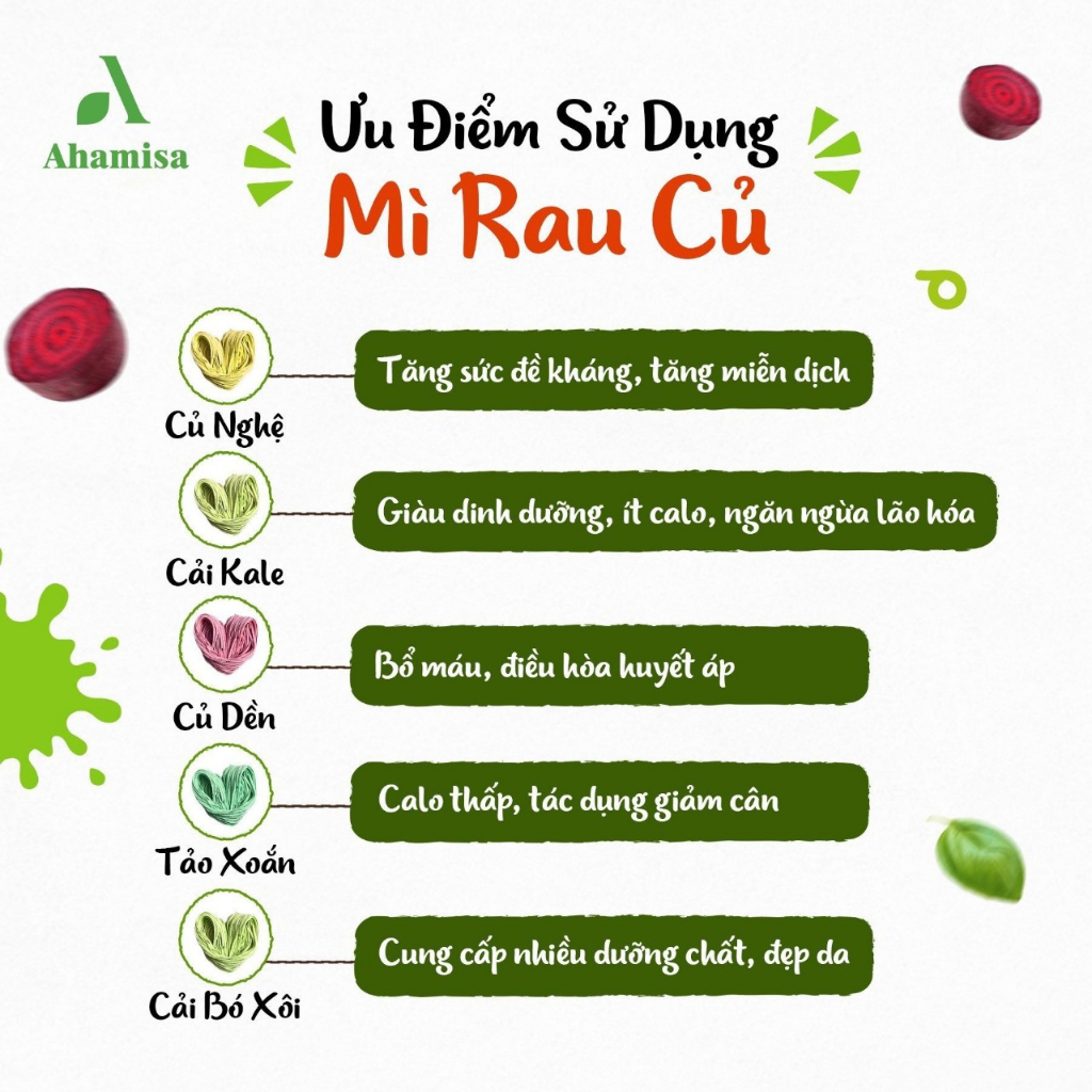 Mì rau củ tươi sấy lạnh - mì rau củ sạch Hapimi 5 vị tự chọn - rau củ ...