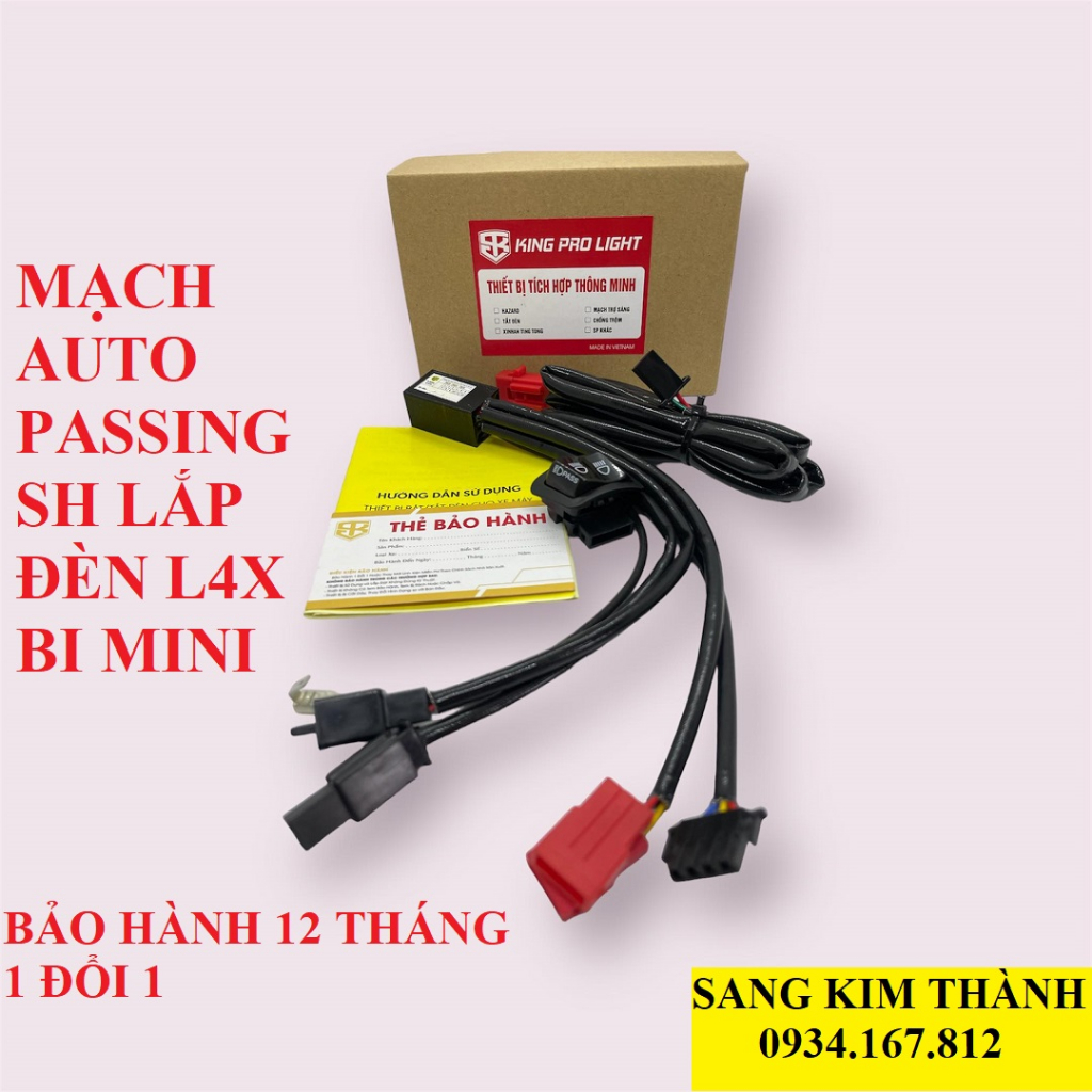 Mạch Auto Passing Sh Gắn Đèn CX80, L4x, Bi Mini, Biled 1.5 Cho xe Winner/Exciter/Future/Airblade ...