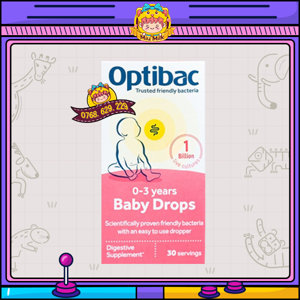 Men vi sinh optibac drop hồng (optibac nhỏ giọt) cho bé 0-3y | Shopee ...