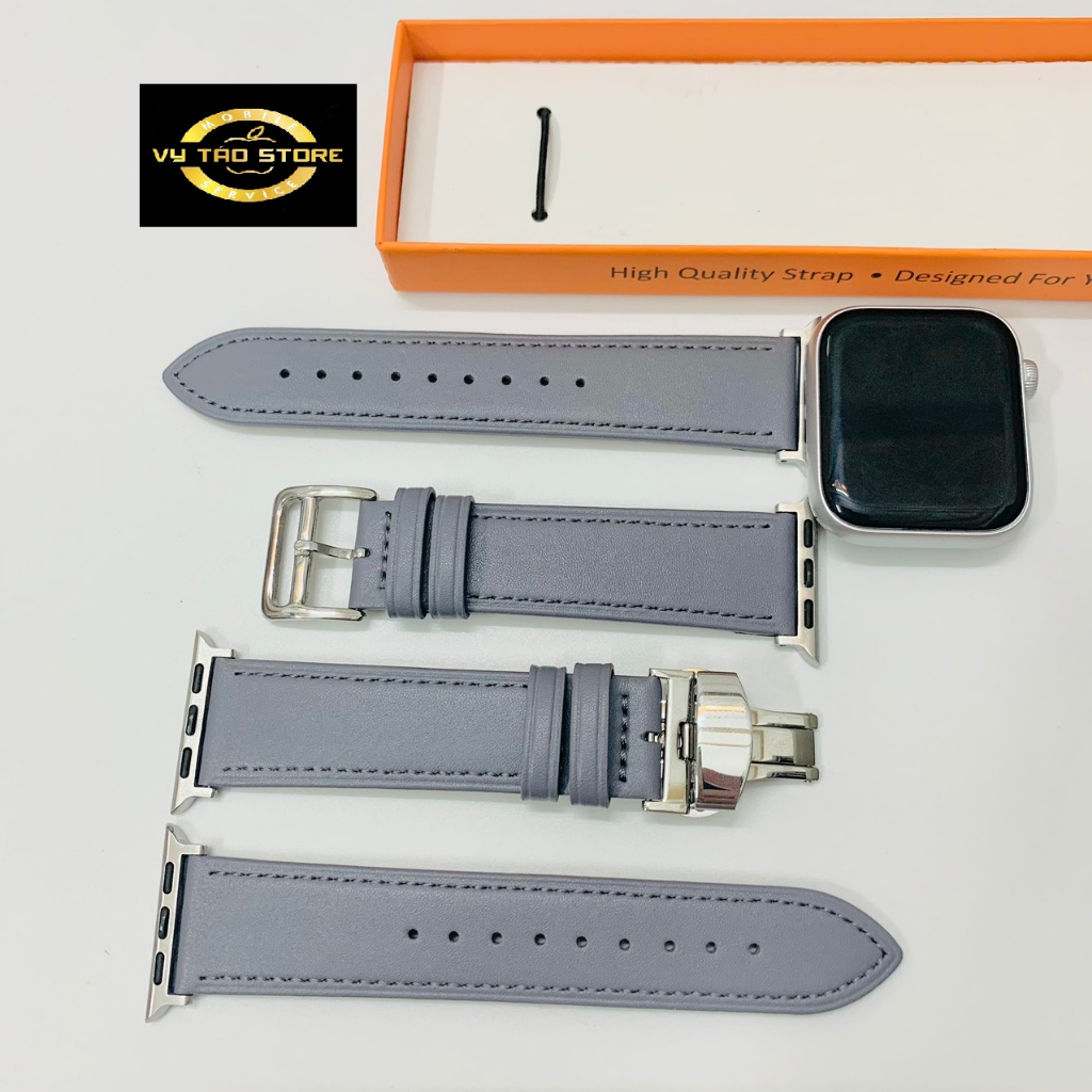 Dây Da Xám Tây Dành Cho AW Series 1 2 3 4 5 6 7 SE Đủ Size 38 40 41 42 44 45mm | Shopee Việt Nam