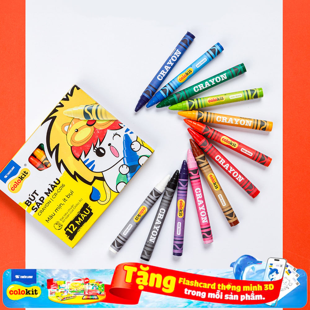 Bút Sáp 12 màu Thiên Long Colokit CR-C016 | Shopee Việt Nam
