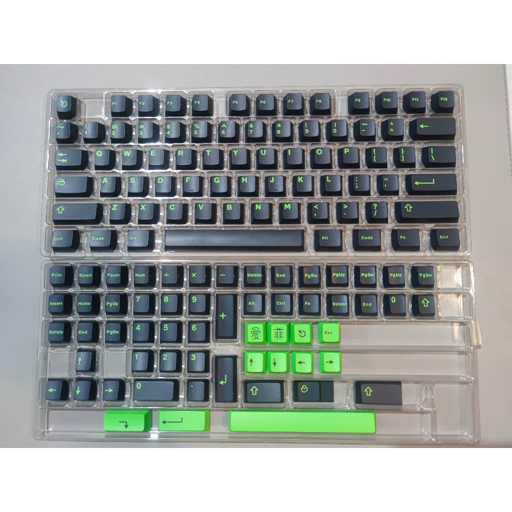 Keycap cherry Aifei Wavez Dark Green kèm mod xanh | ABS Doubleshot ...